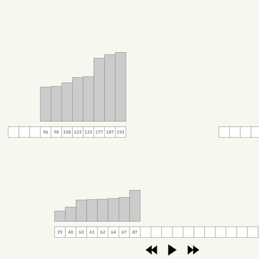 Learn Mergesort through animated graphics